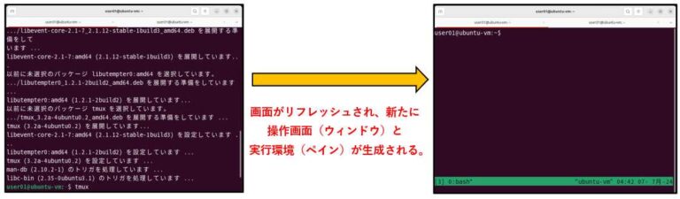 【Linux】複数のセッション起動・複数のウィンドウの作成・1つのウィンドウを複数のペインに分割する：tmuxコマンド | Linux｜LPIC入門 PartⅢ | 演習で学ぶインフラLinux