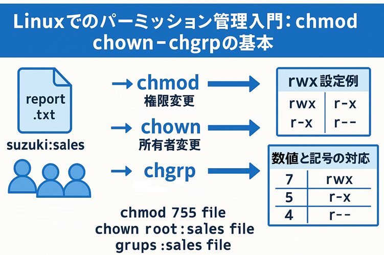 新Linux入門｜Linuxでのパーミッション管理入門：chmod・chown・chgrpの基本 | 新Linux入門 PartⅡ | 演習で学ぶインフラLinux