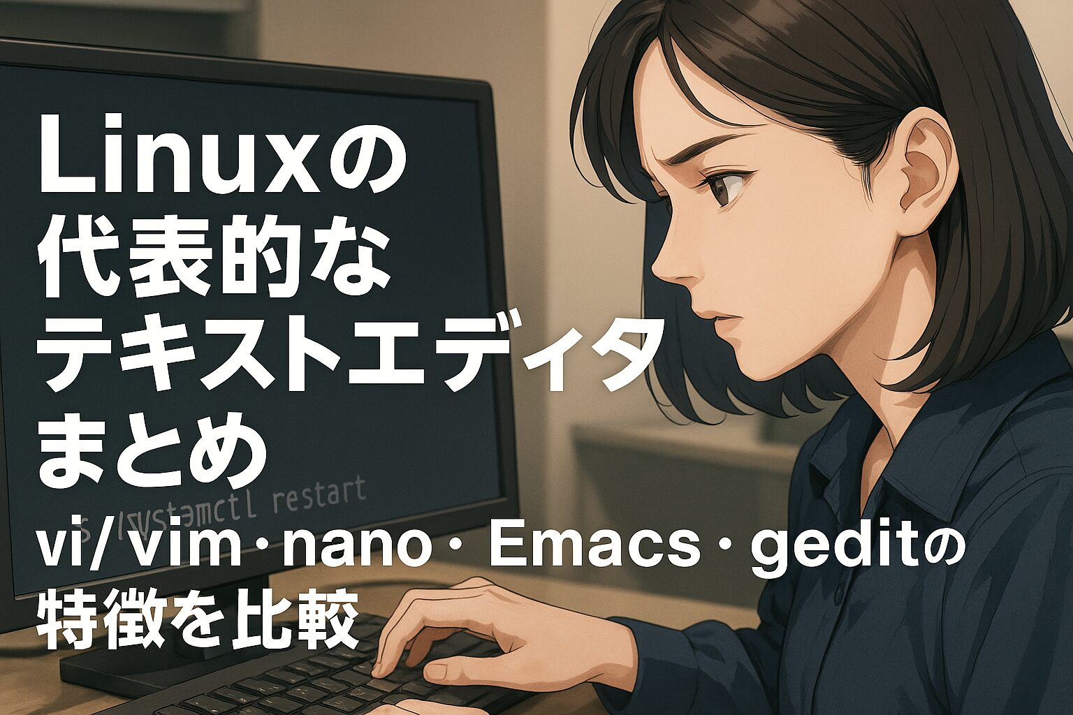 新Linux入門｜Linuxの代表的なテキストエディタまとめ：vi/vim・nano・Emacs・geditの特徴を比較 | 新Linux入門 PartⅢ | 演習で学ぶインフラLinux